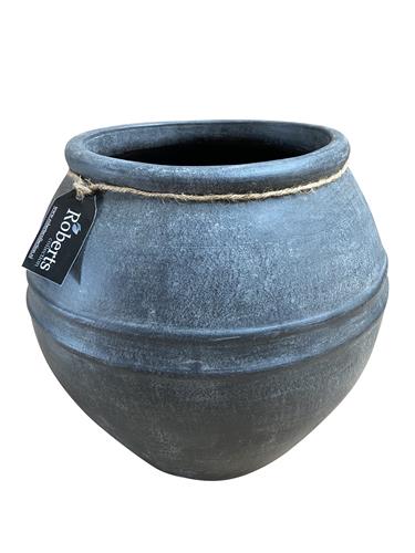 Pot pretoria 35 x 32 cm loodgrijs - Robert's Collection
